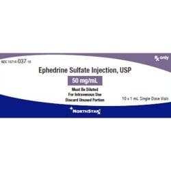 Ephedrine 50mg/mL, 1mL SDV - AED USA